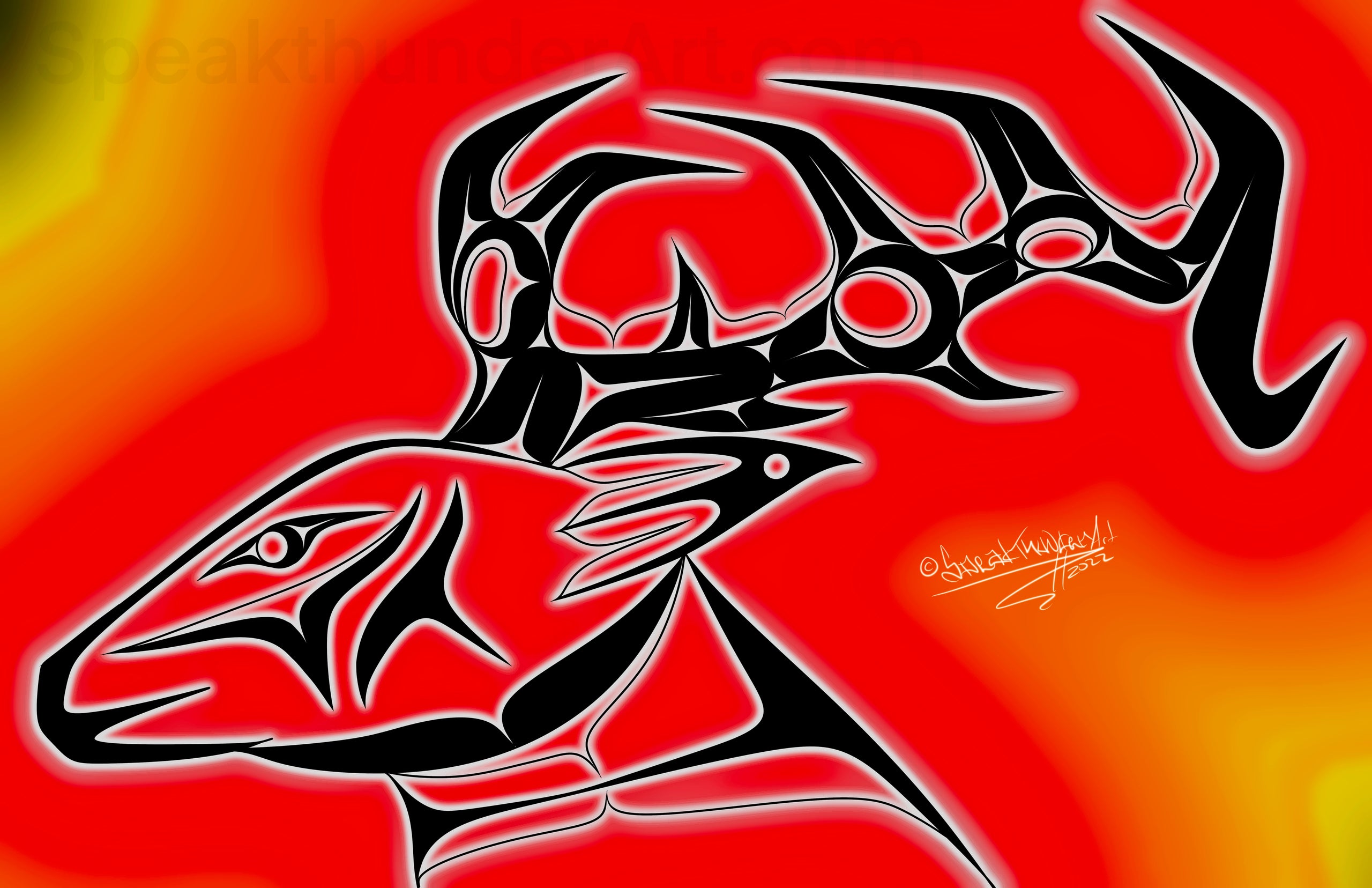 Native American deer portrait tribal art | Speakthunder Native American ...