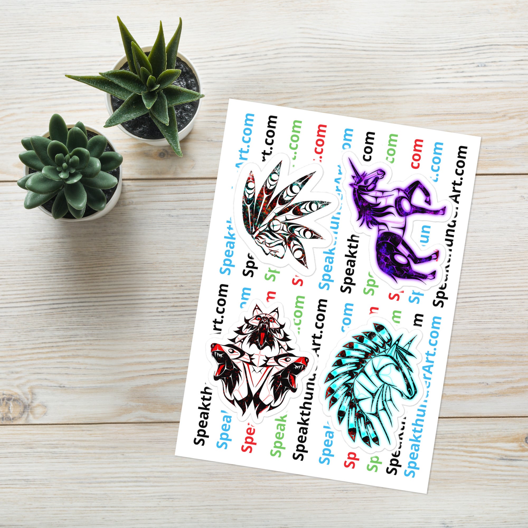 Multi Sticker Pack | Speakthunder Native American coastal salish style tribal Art