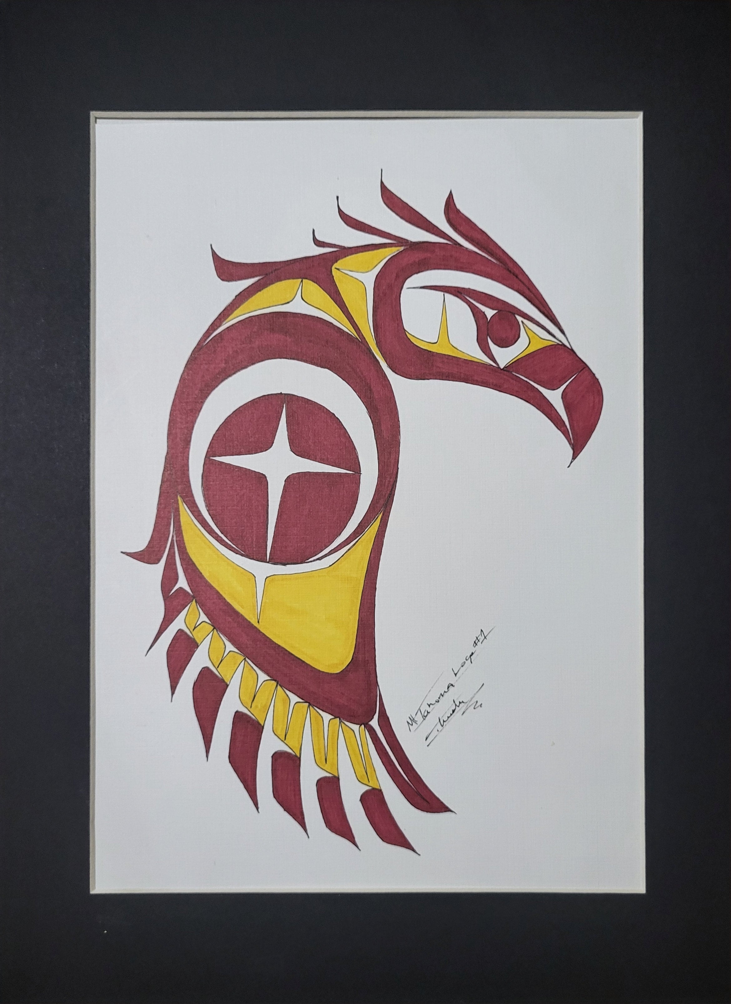 Mt. Tahoma Original Pen & Ink | Speakthunder Native American coastal ...